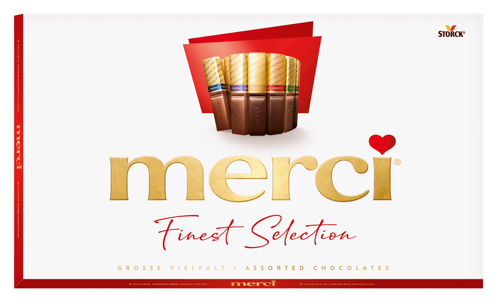 merci Finest Selection Große Vielfalt – 8 erlesene Schokoladen